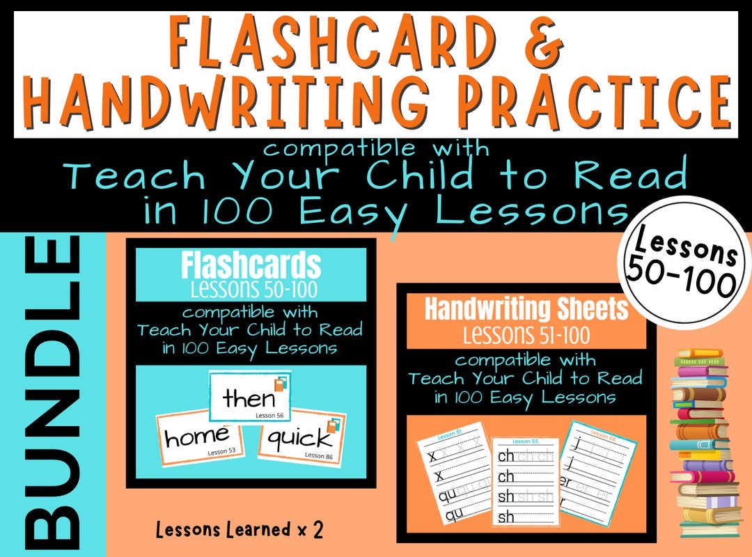 Teach Your Child to Read in 100 Easy Lessons, Flashcards & Handwriting ...