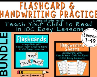 Teach Your Child to Read in 100 Easy Lessons Flashcards : FULL - Etsy