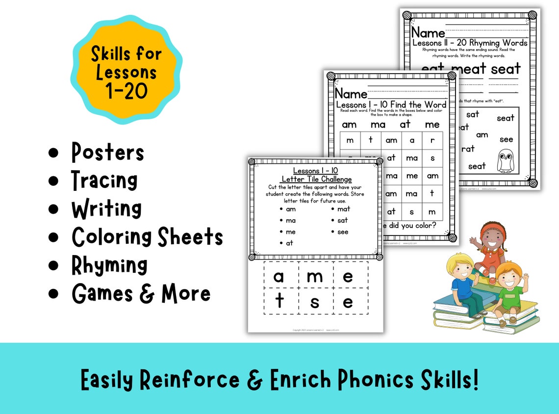 Phonics Worksheets for Teach Your Child to Read in 100 Easy Lessons 1 ...