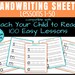 Teach Your Child to Read in 100 Easy Lessons, Handwriting Set Lessons 1 ...