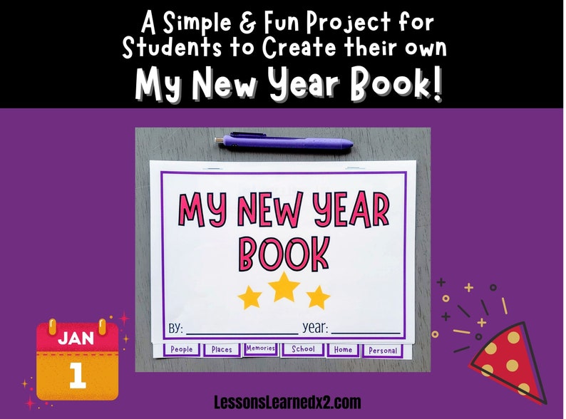 2025 New Years Kids Activities, Reflection & Goal Setting Tab Book for ...
