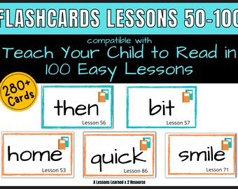 Teach Your Child to Read in 100 Easy Lessons Flashcards : Symbols - Etsy
