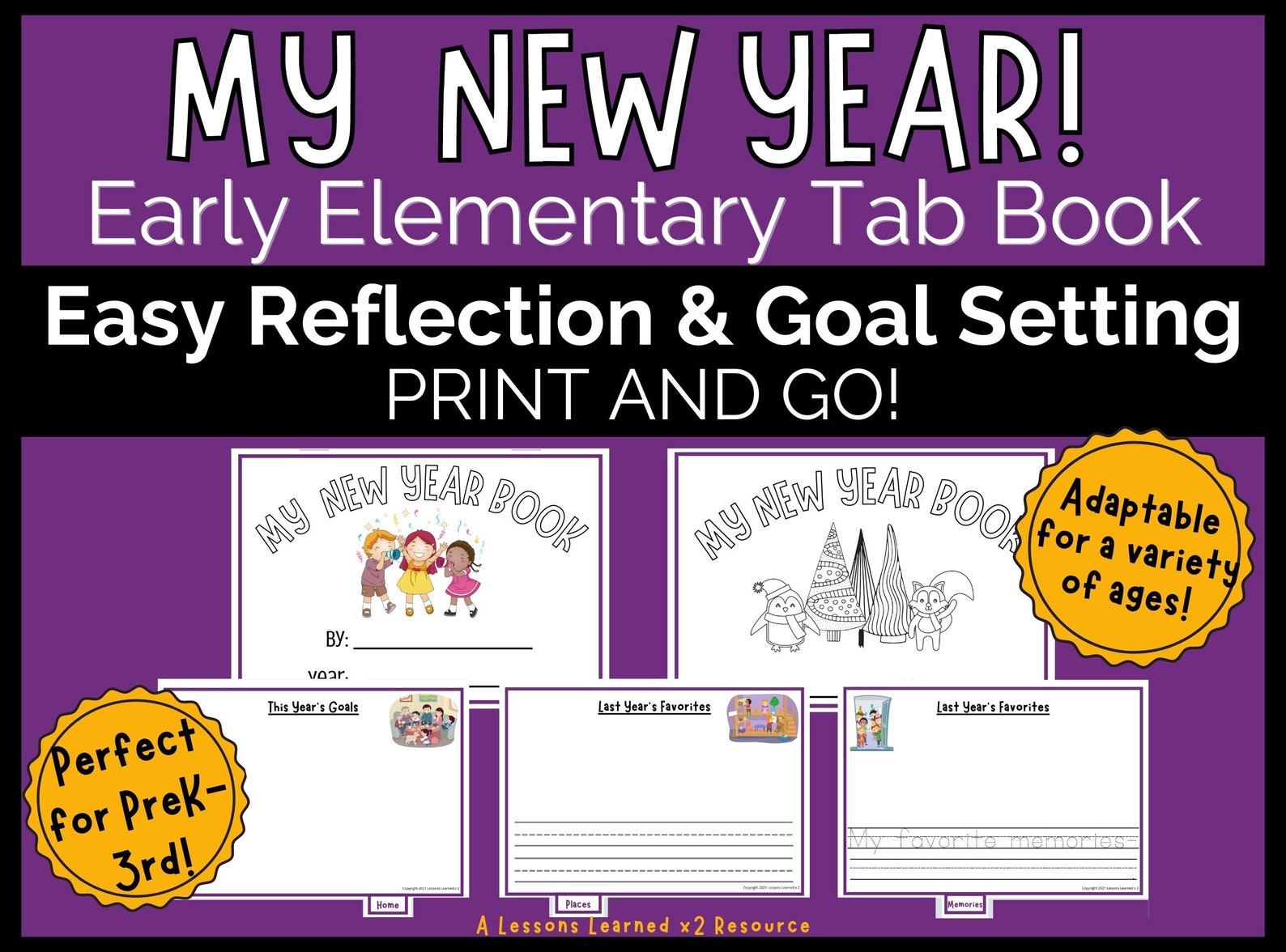 2025 New Years Kids Activities, Reflection & Goal Setting Tab Book for ...
