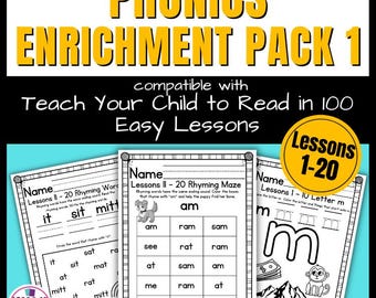 Teach Your Child to Read in 100 Easy Lessons Phonics Activities ...