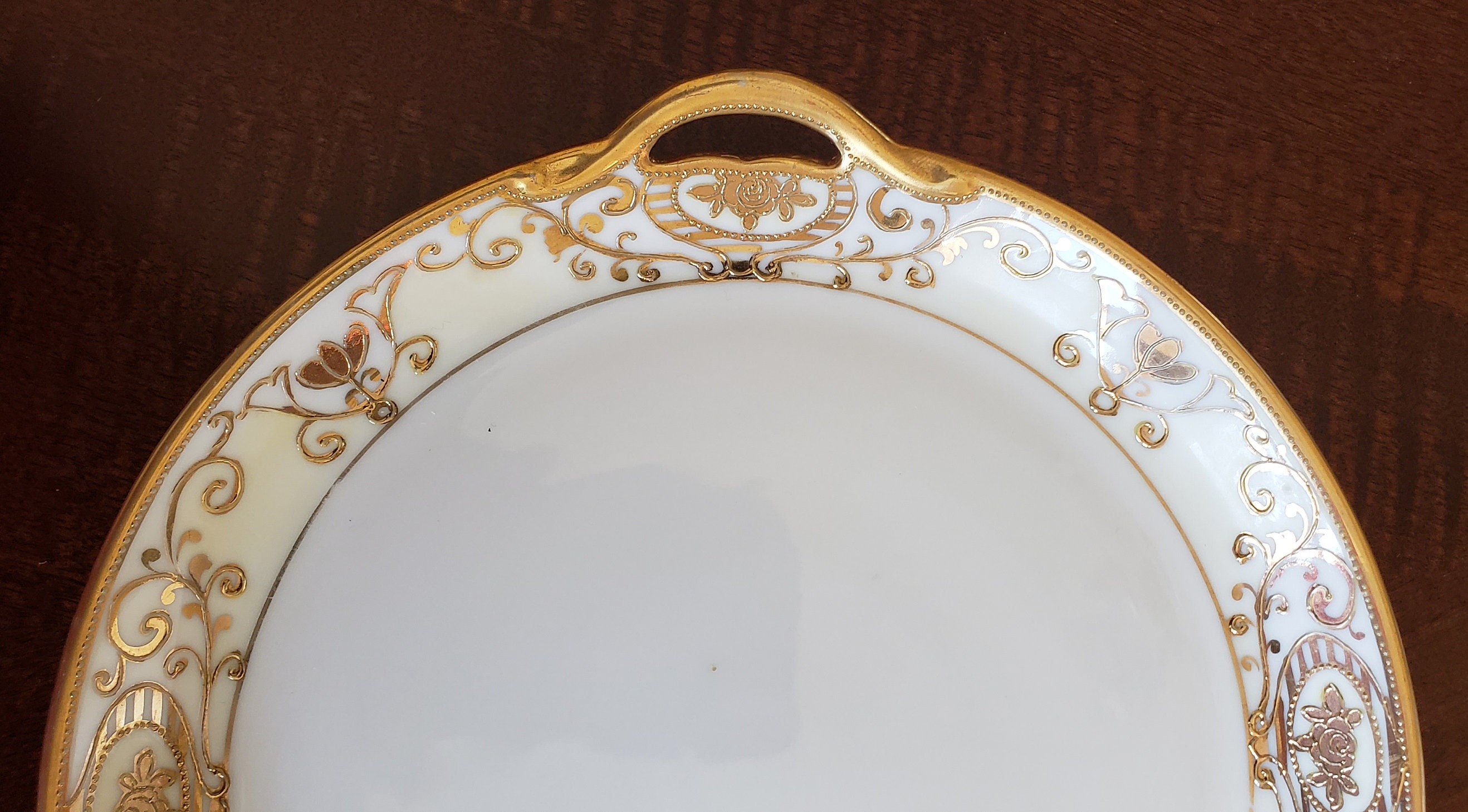 Nippon Antique Decorative Gold Trim Small Serving Plate - Etsy