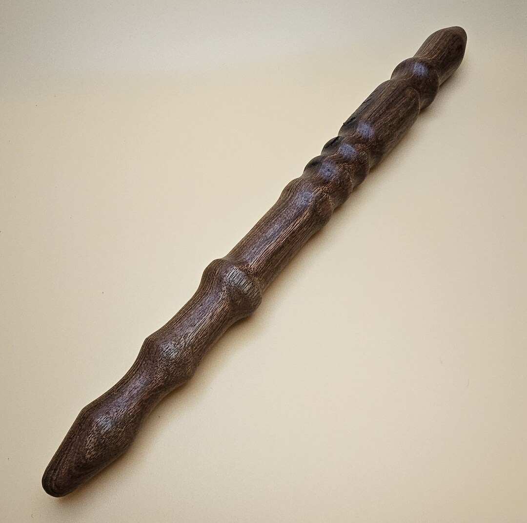 Wood Carved Magic Wand Dwarvish Spellcaster - Etsy