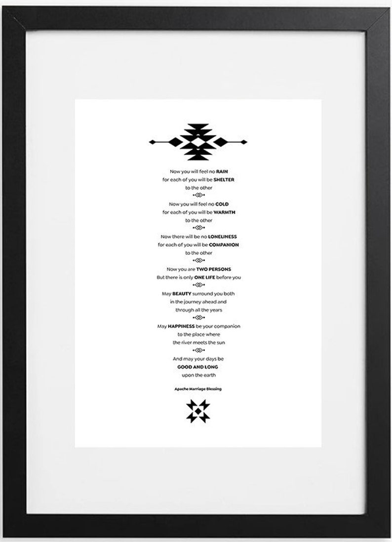 Apache Wedding Blessing - Etsy