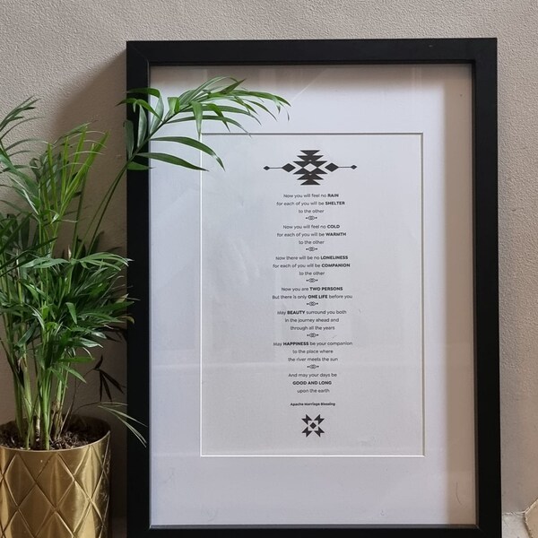 Apache Wedding Blessing Sign - Etsy