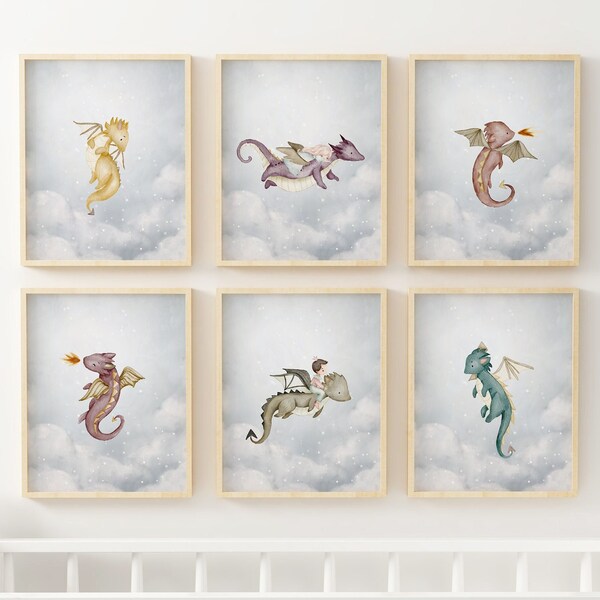 Flying Dragon Wall Art - Etsy