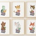 Animals Reading Prints, Animal and Book Nursery Wall Decor, Animal ...