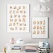 Safari Alphabet and Numbers Print, ABC Nursery Wall Decor, Neutral ...