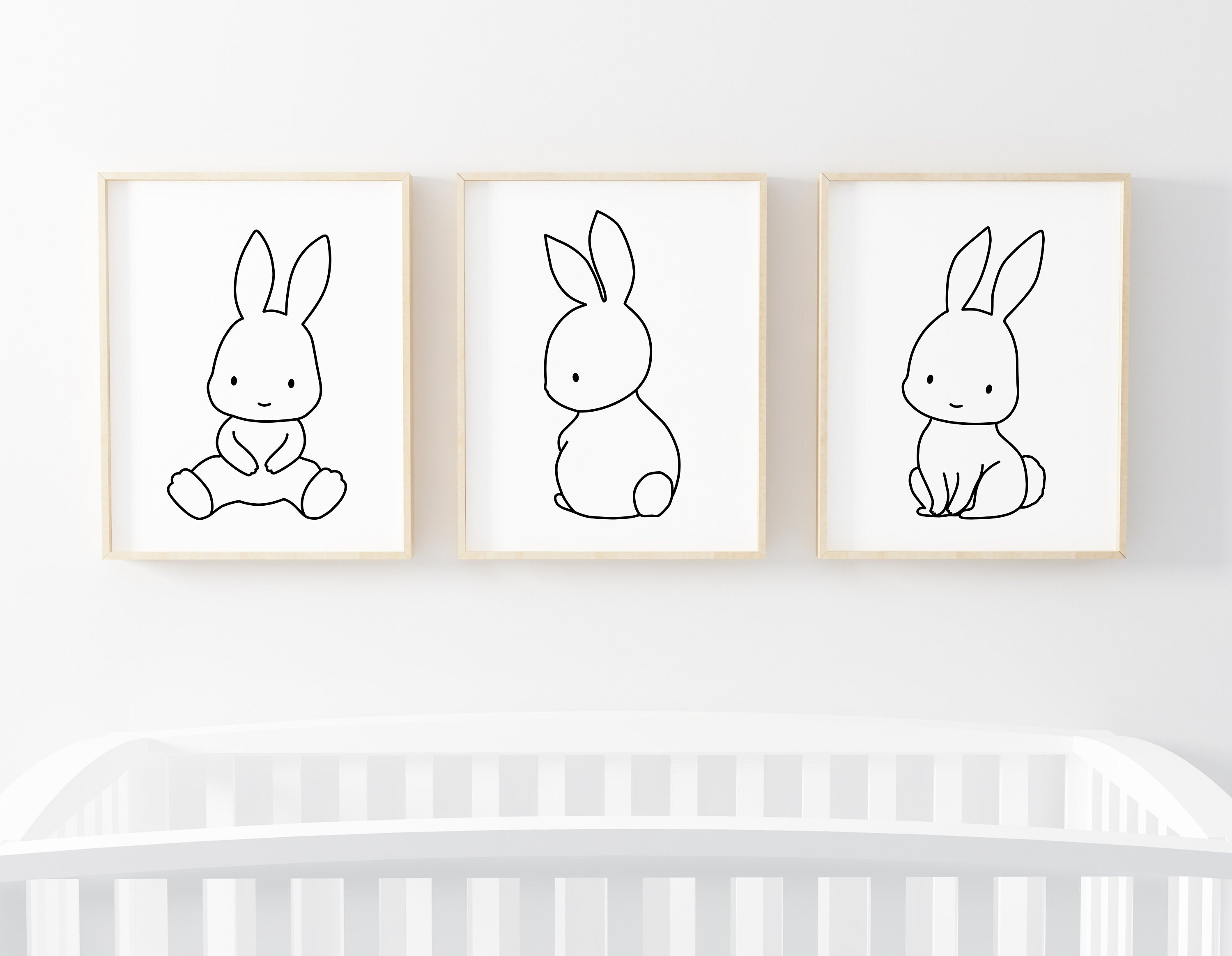 Baby Bunny Line Art