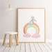Unicorn Rainbow Nursery Print, Unicorns Cloud Wall Art, Unicorn ...