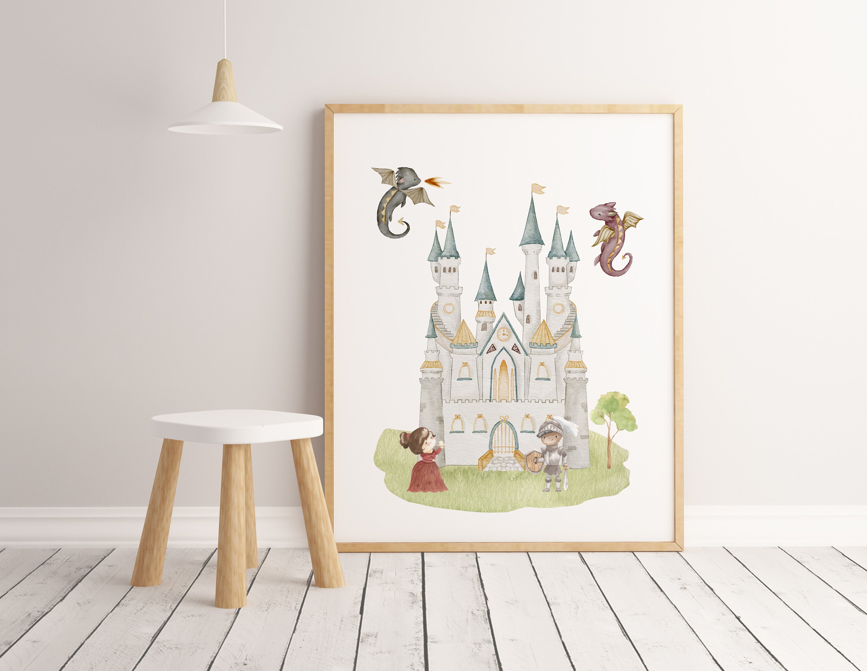 Dragon Tales Prints, Dragon Legend Nursery Wall Art, Dragon Fantasy ...