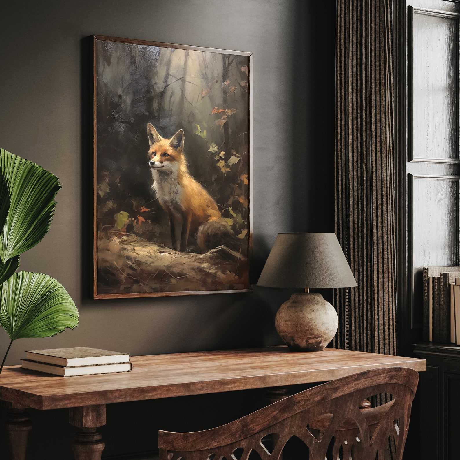 Fox in the Forest, Animal Wall Art, Witchy Room Decor, Dark Cottagecore ...