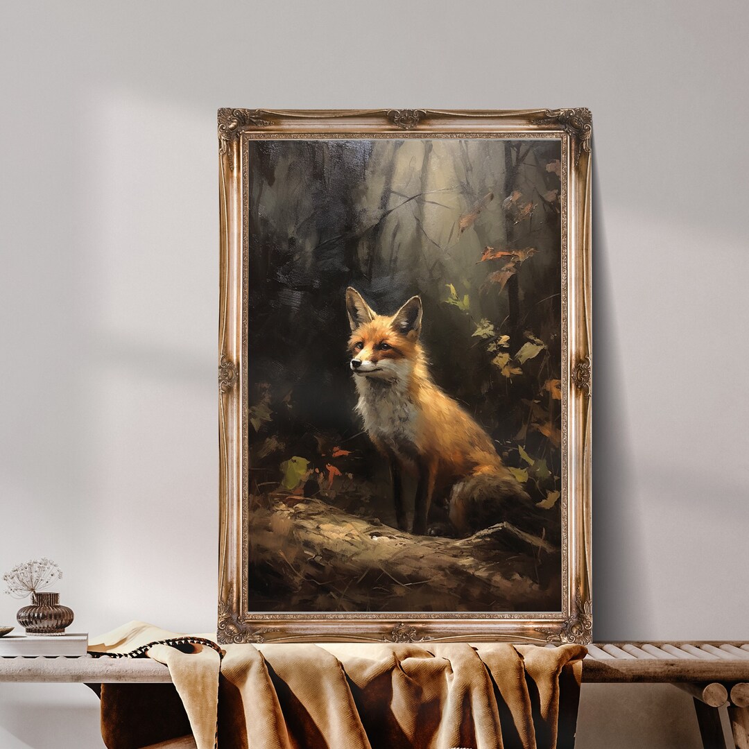 Fox in the Forest, Animal Wall Art, Witchy Room Decor, Dark Cottagecore ...