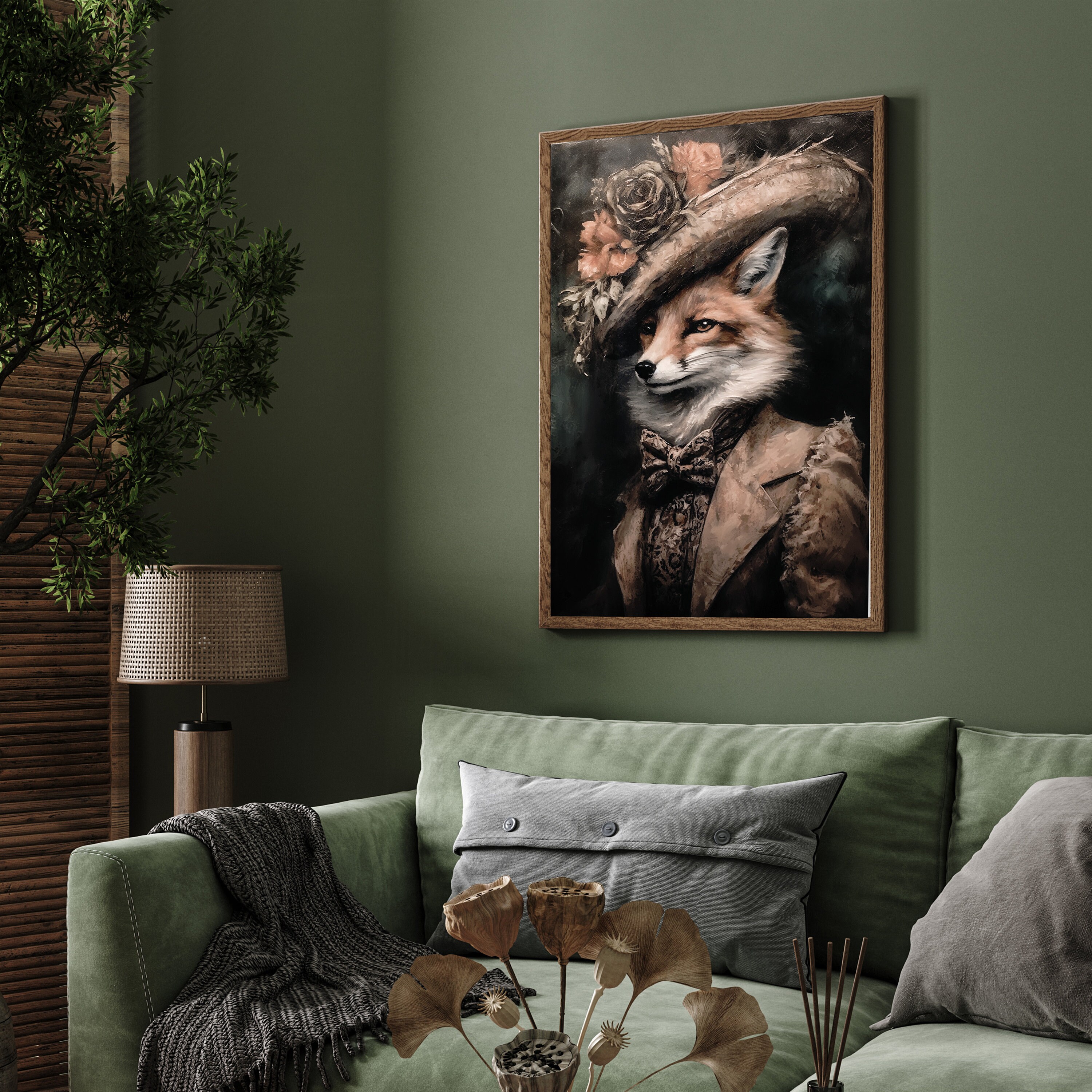 Dark Victorian Lady Fox, Dark Aesthetic Art, Anthropomorphic Victorian ...