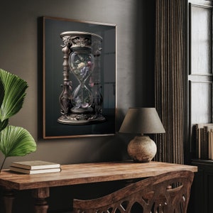 Victoria Hourglass, Gothic Wall Art, Goth Decor, Oil Painting ...