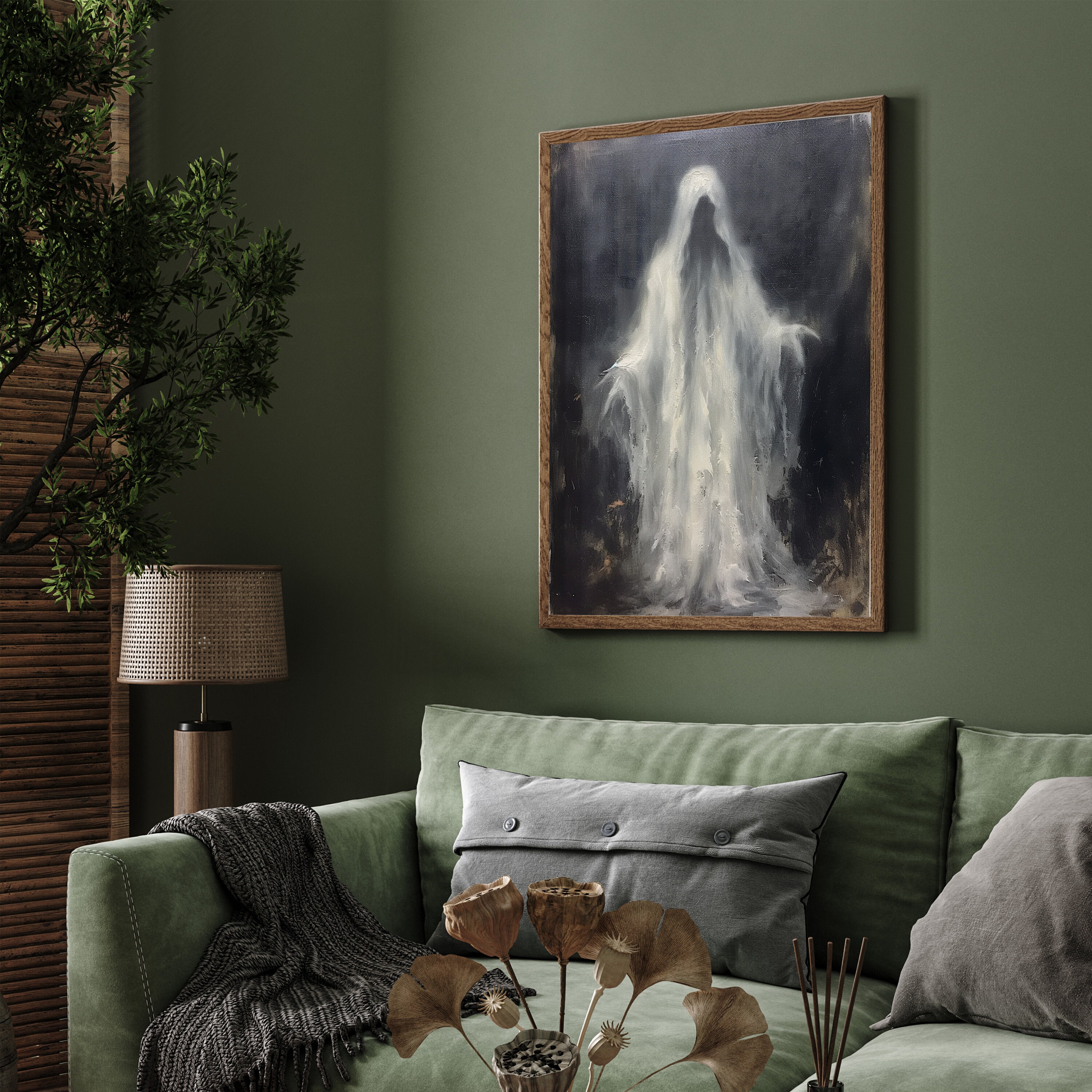 Ghost Wall Art Spooky Printable Vintage Poster Art Poster - Etsy