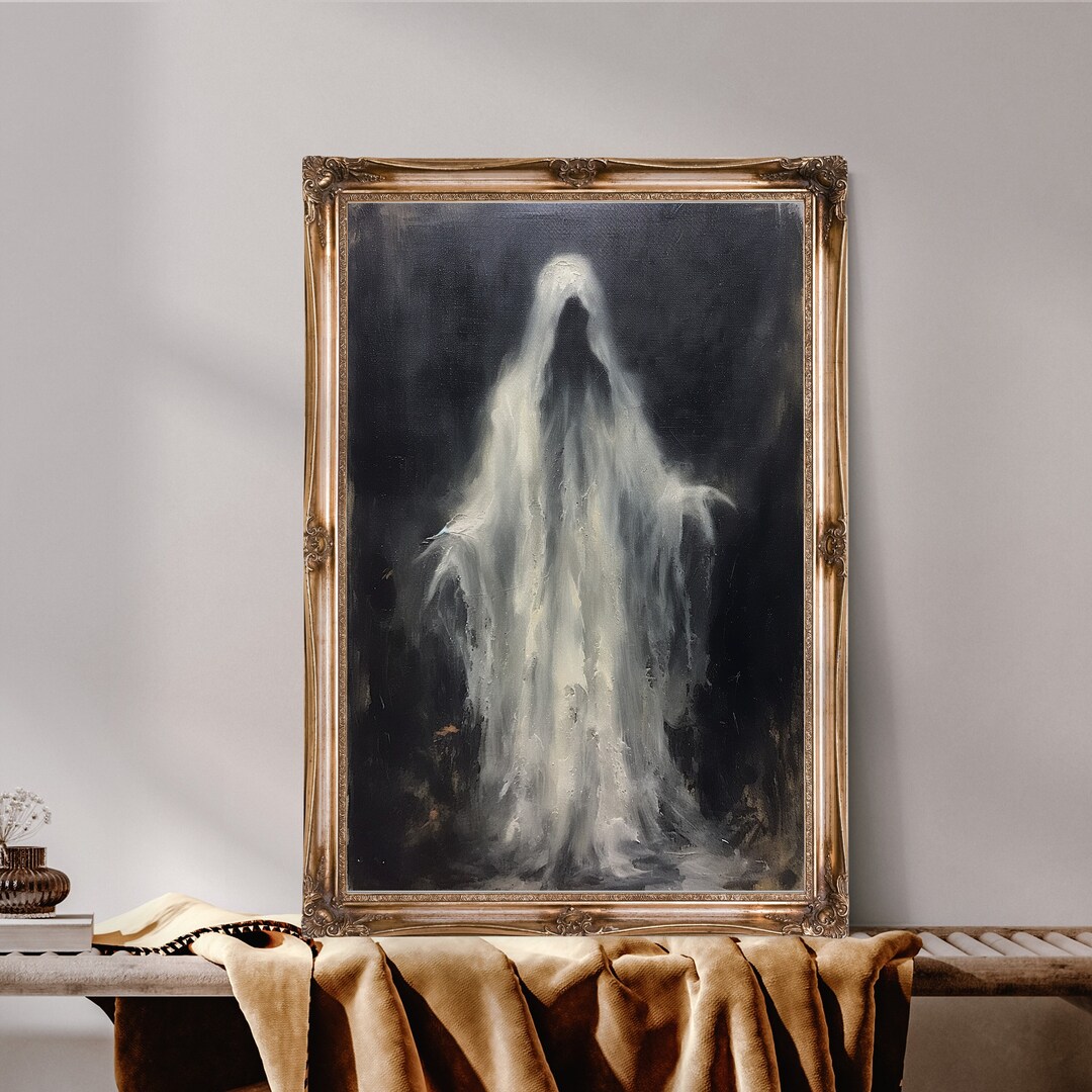 Ghost Wall Art, Spooky Printable, Vintage Poster, Art Poster Print ...