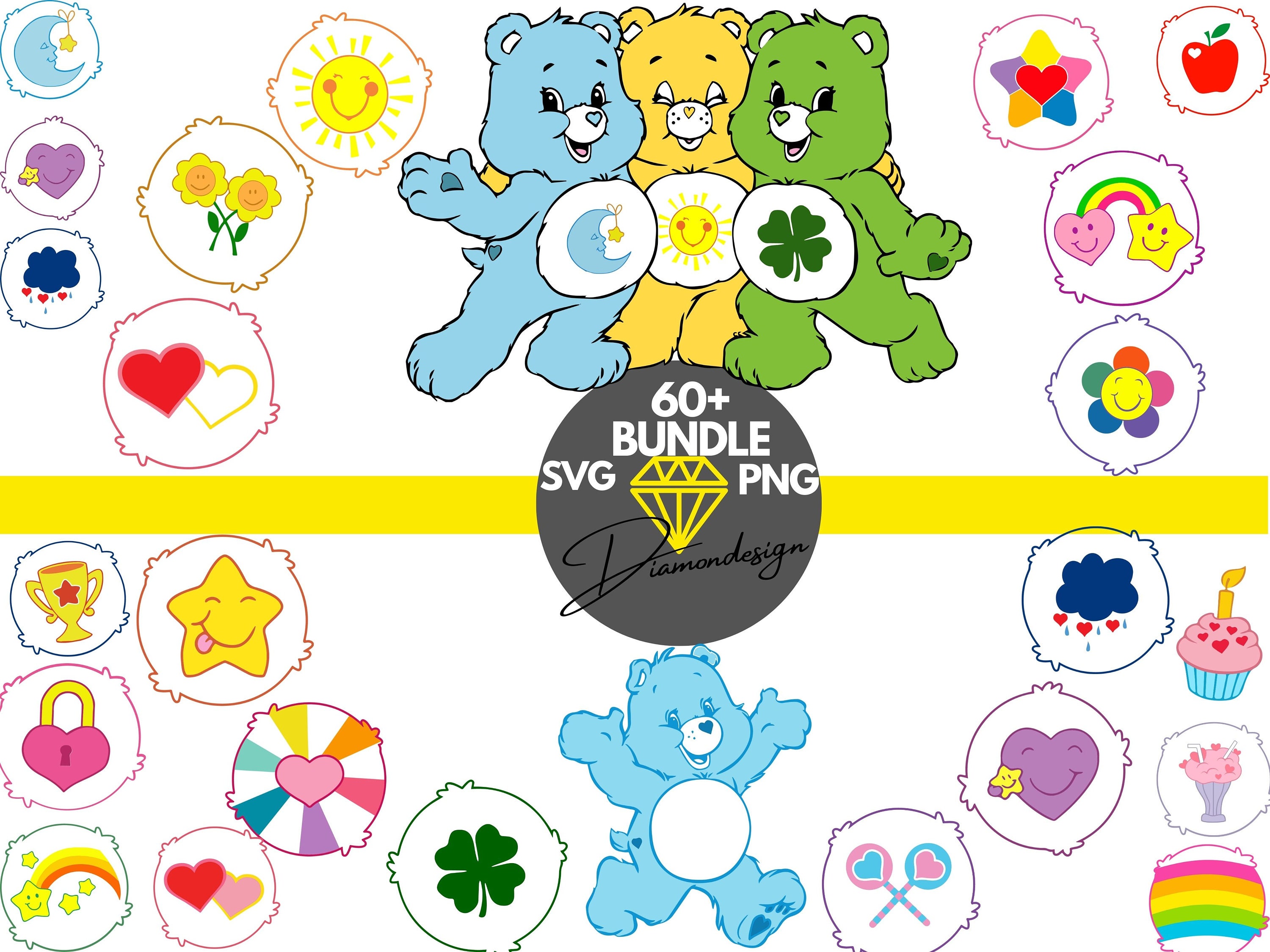 Care Bears SVG Bundle Layered 60 File Care Bears Svg Care - Etsy