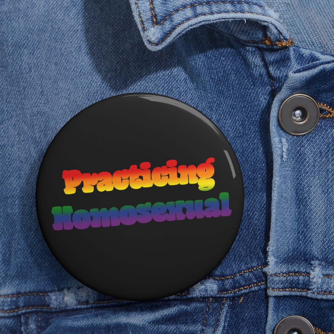 Practicing Homosexual Gay Pride Gradient Pin - Etsy