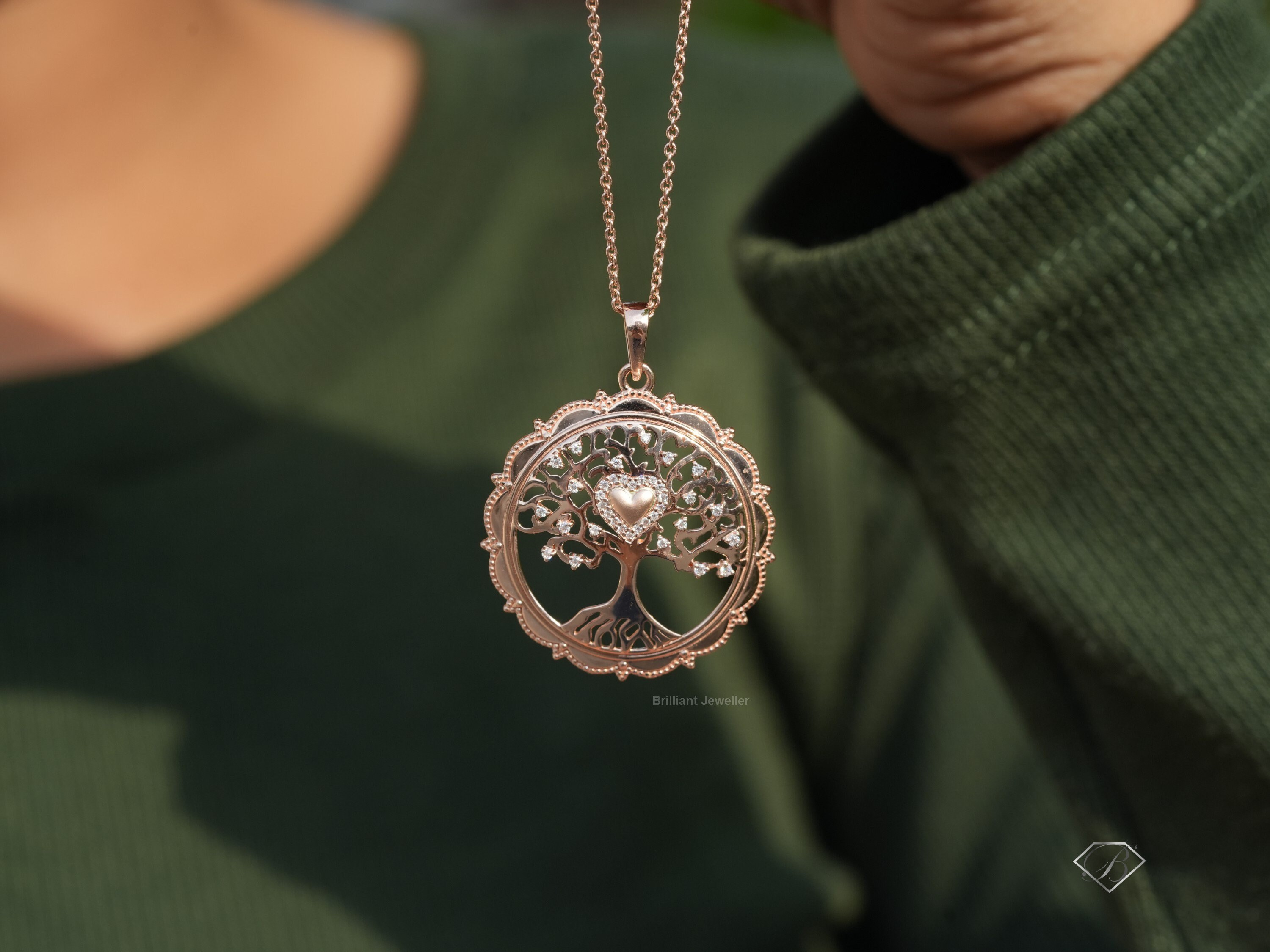 Vintage 14K Solid Gold Tree of Life Necklace for Women Family Tree ...