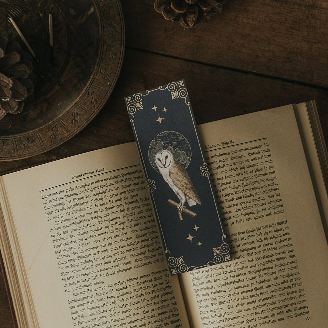 Magic Bookmark Owl and Moon - Etsy