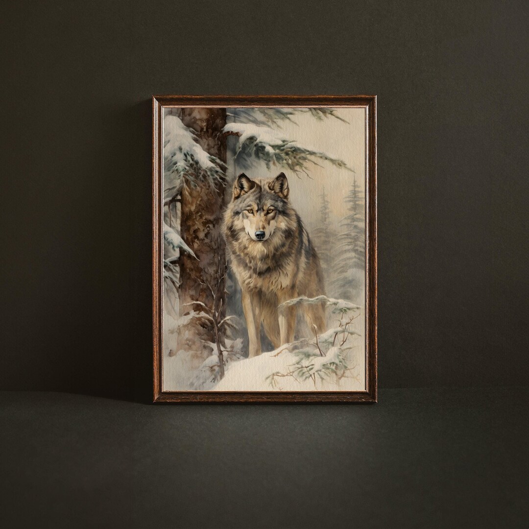 Poster Wolf Winter - Etsy