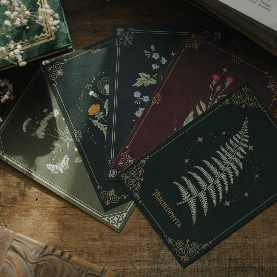 Postcard Set Magical Garden Cottagecore Flowers Magic - Etsy