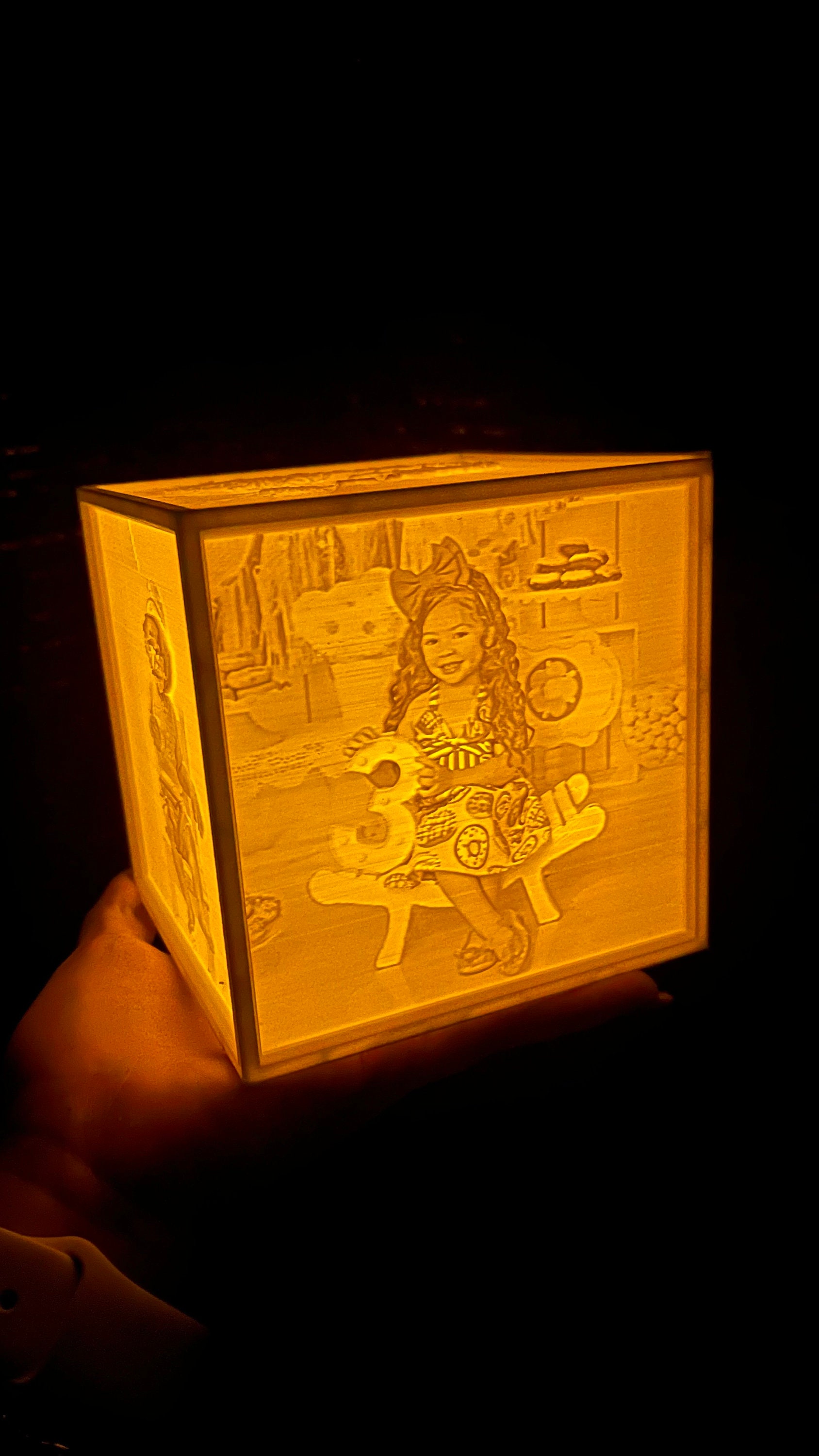 Custom 3d Picture Box Lithophane With Battery Candle Light - Etsy