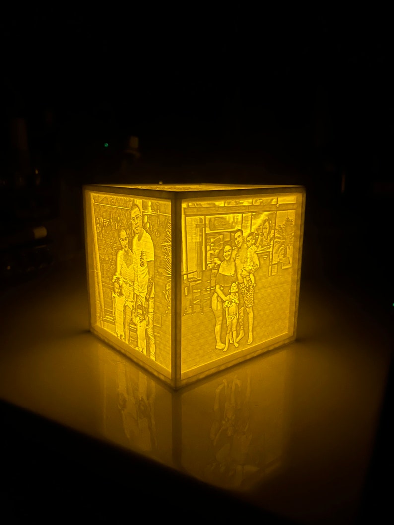 Custom 3d Picture Box Lithophane With Battery Candle Light - Etsy