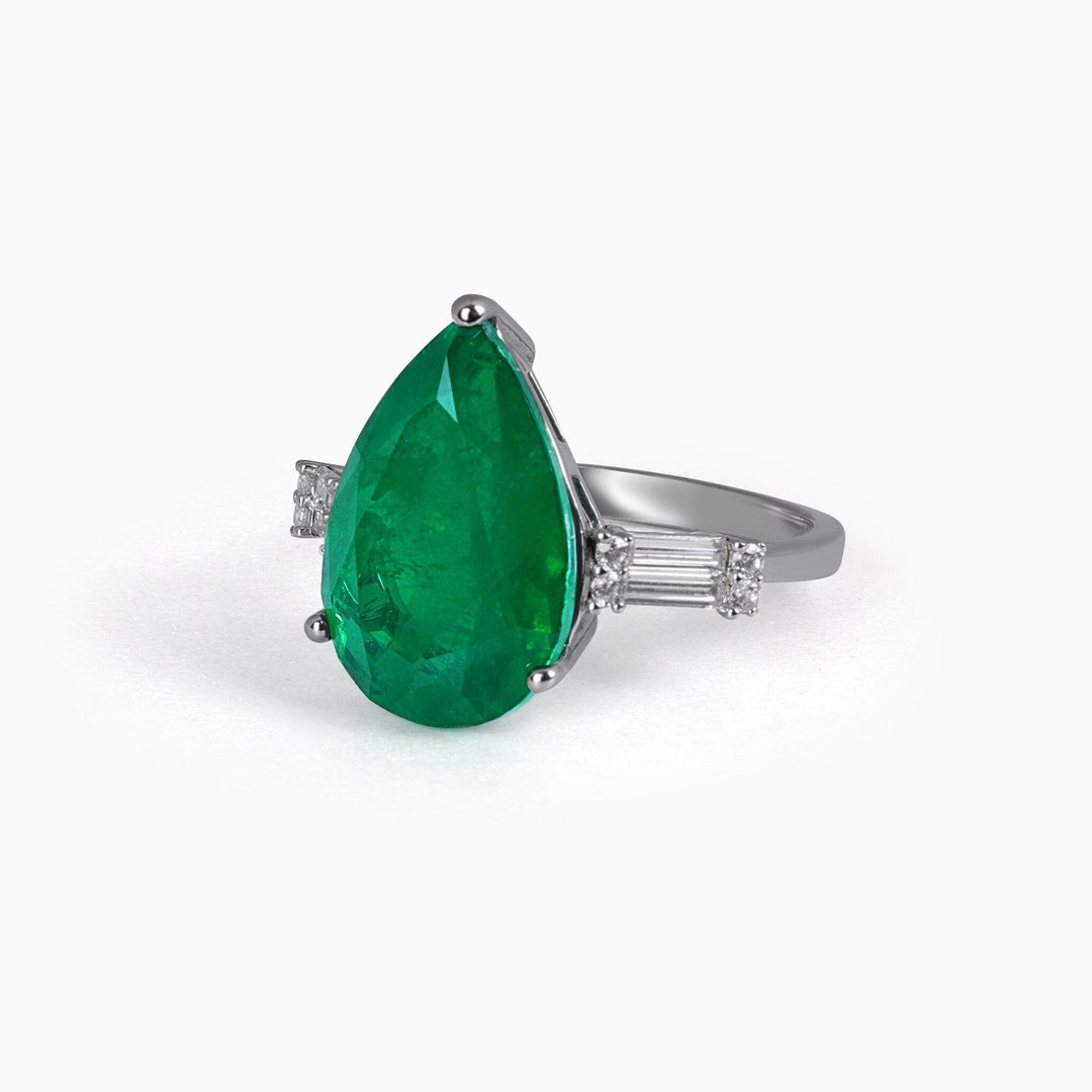 Custom Emerald Cut Ring Emerald Ring Vintage Cute Dainty - Etsy