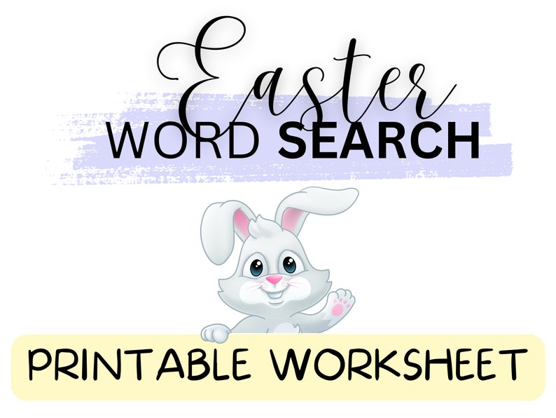 Easter Worksheet, Easter Word Search, Printable, Spring Game for Kids ...