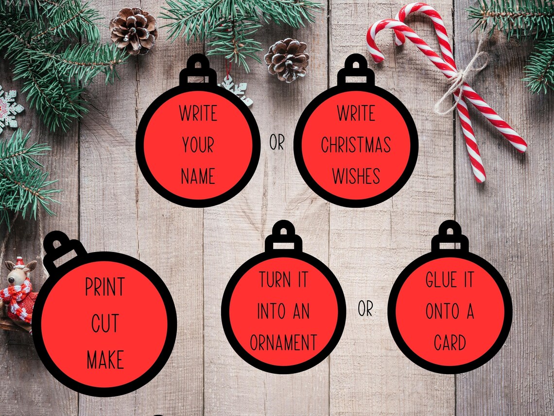 Printable Christmas Activity, Christmas Craft Kids, Make an Ornament ...