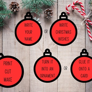 Printable Christmas Activity, Christmas Craft Kids, Make an Ornament ...