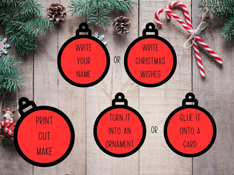 Printable Christmas Activity, Christmas Craft Kids, Make an Ornament ...