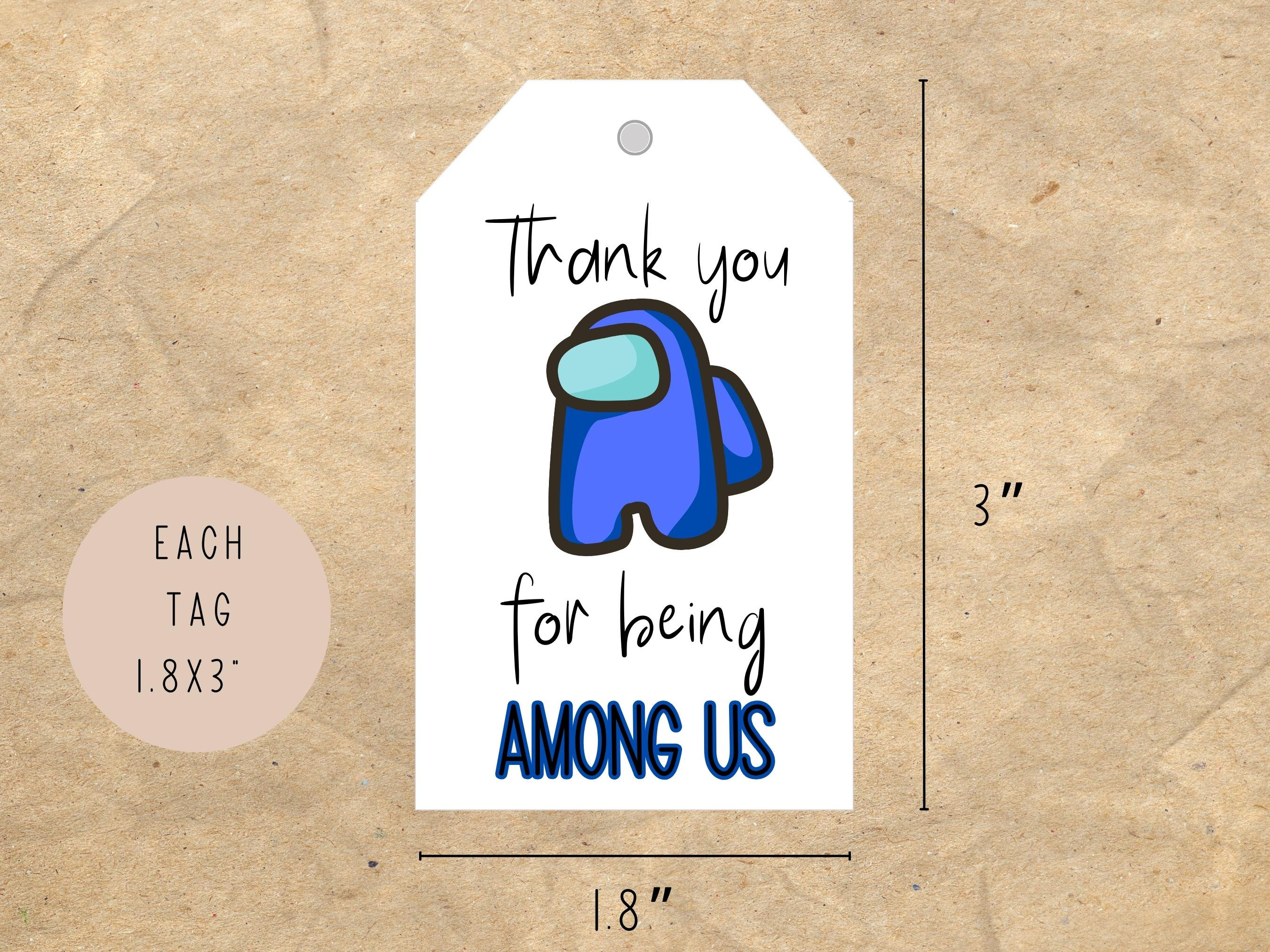 Among Us Gift Tags, Printable Tags, Thank You Gift Tags, Among Us Gifts ...