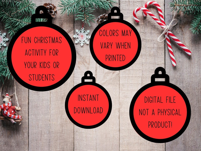 Printable Christmas Activity, Christmas Craft Kids, Make an Ornament ...