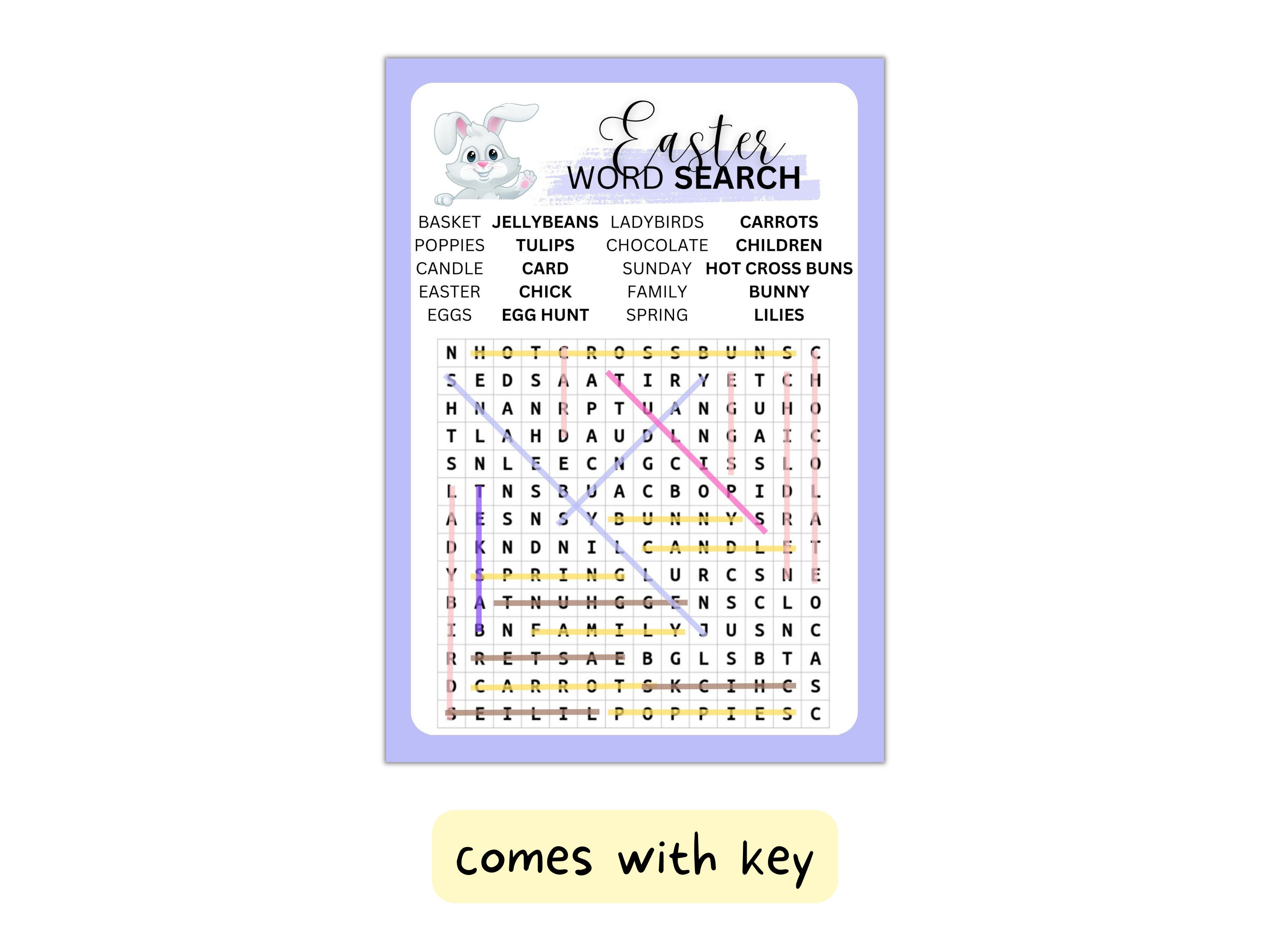 Easter Worksheet, Easter Word Search, Printable, Spring Game for Kids ...