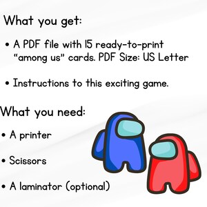 Among Us, Printable Game, Card Game, Fun Game, Family, Friends Fun ...