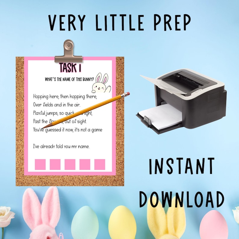 Easter Escape Room Printable Game for Kids / Fun Easter Activity for ...