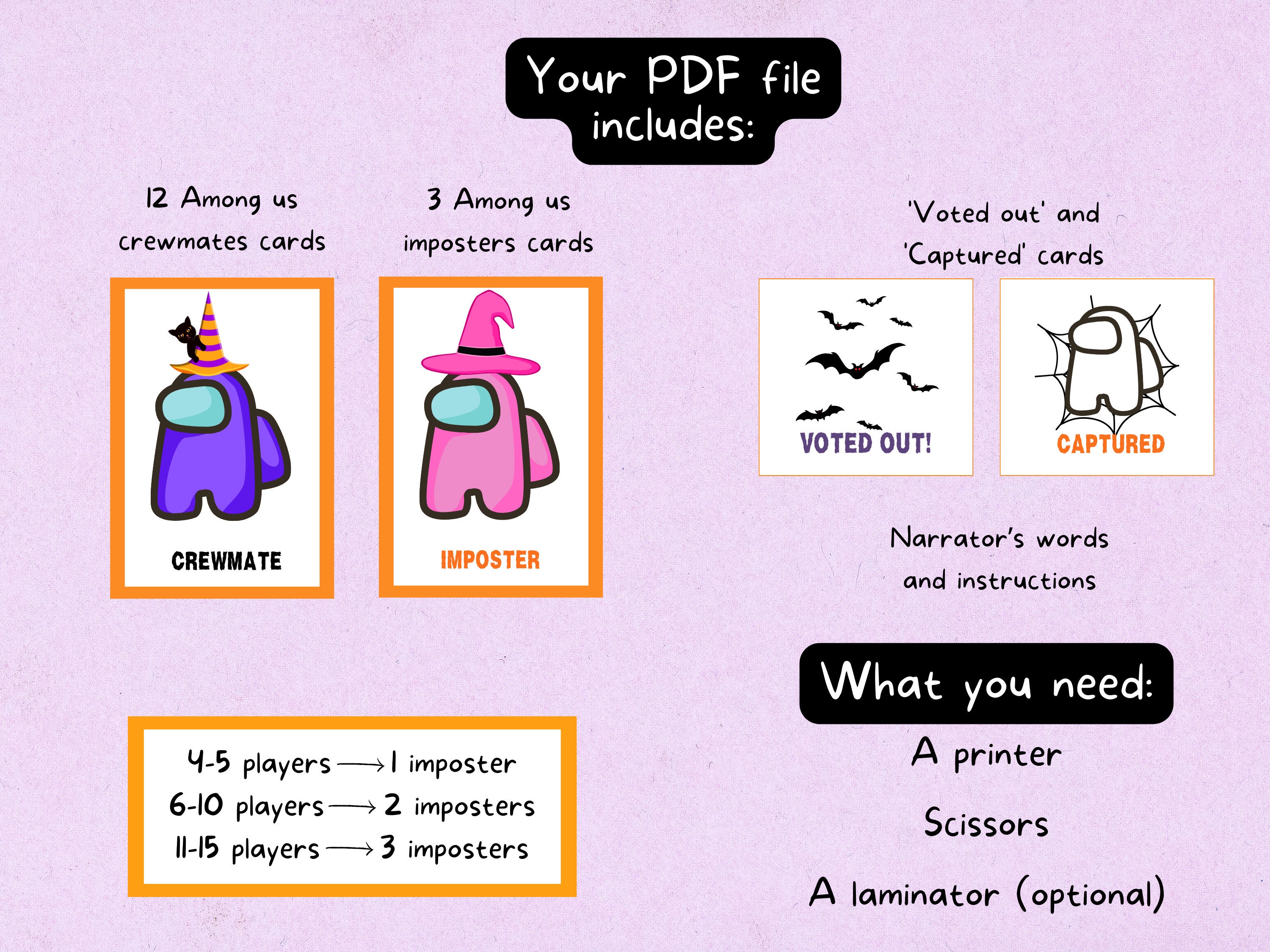 Among Us Real Life Halloween Game Printable Among Us Fun - Etsy