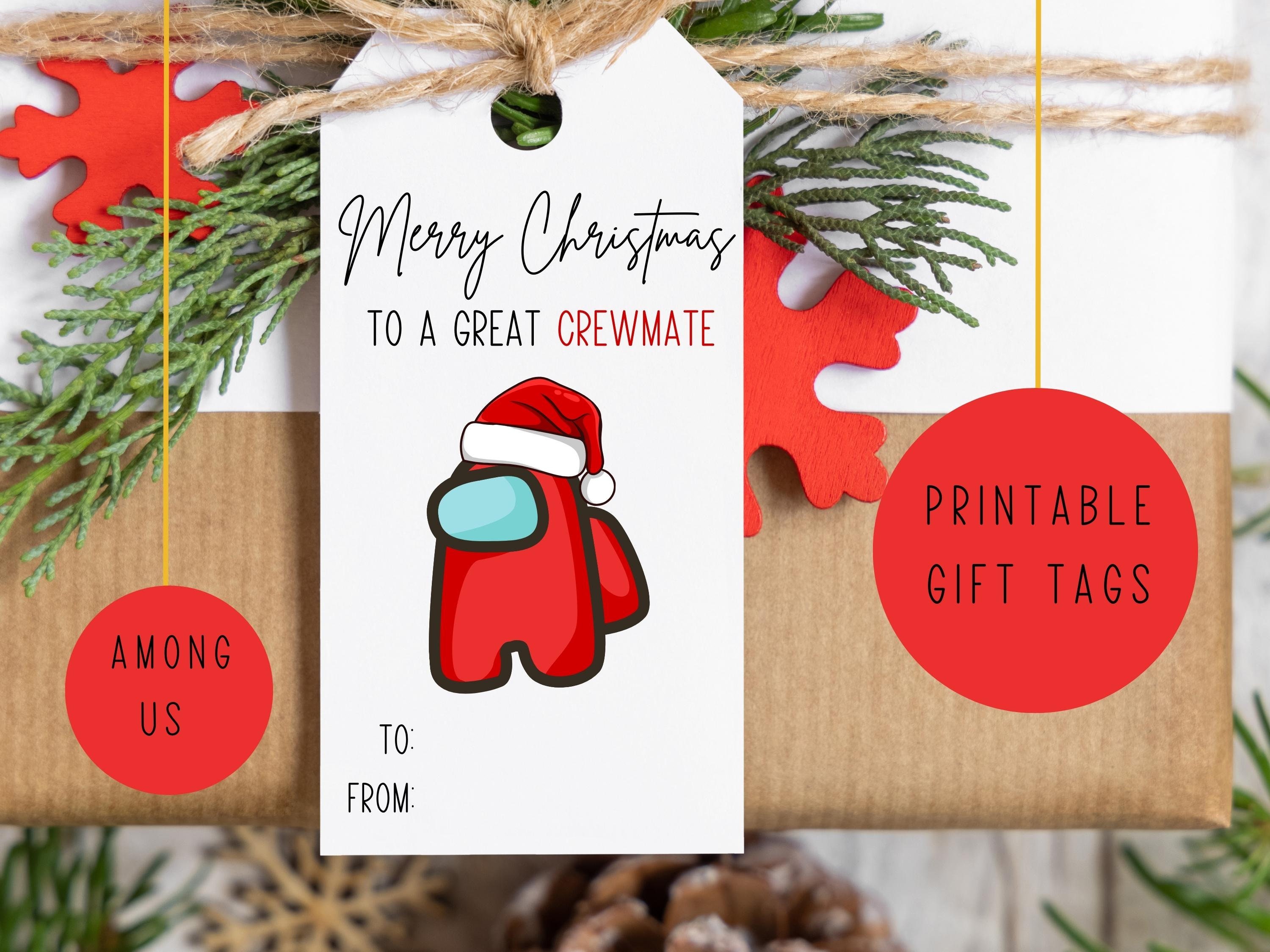 Among Us Gift Tags, Printable Tags, Christmas Gift Tags, Among Us ...