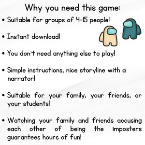 Among Us, Printable Game, Card Game, Fun Game, Family, Friends Fun ...