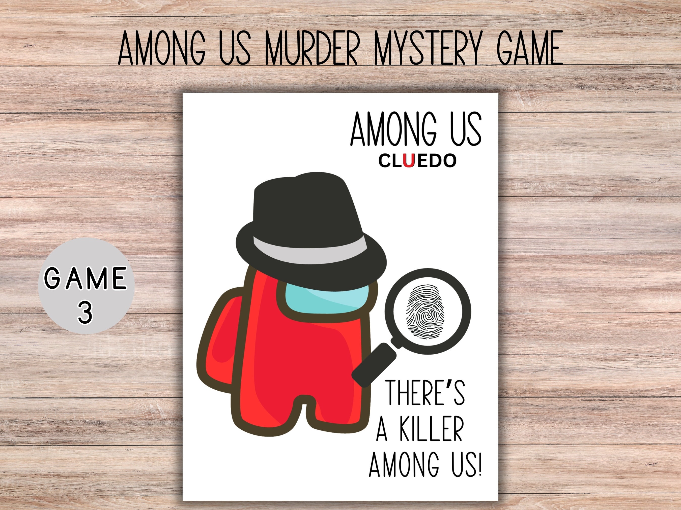 Among Us Real Life, Printable Game, Birthday Activity, Fun Game, Family ...