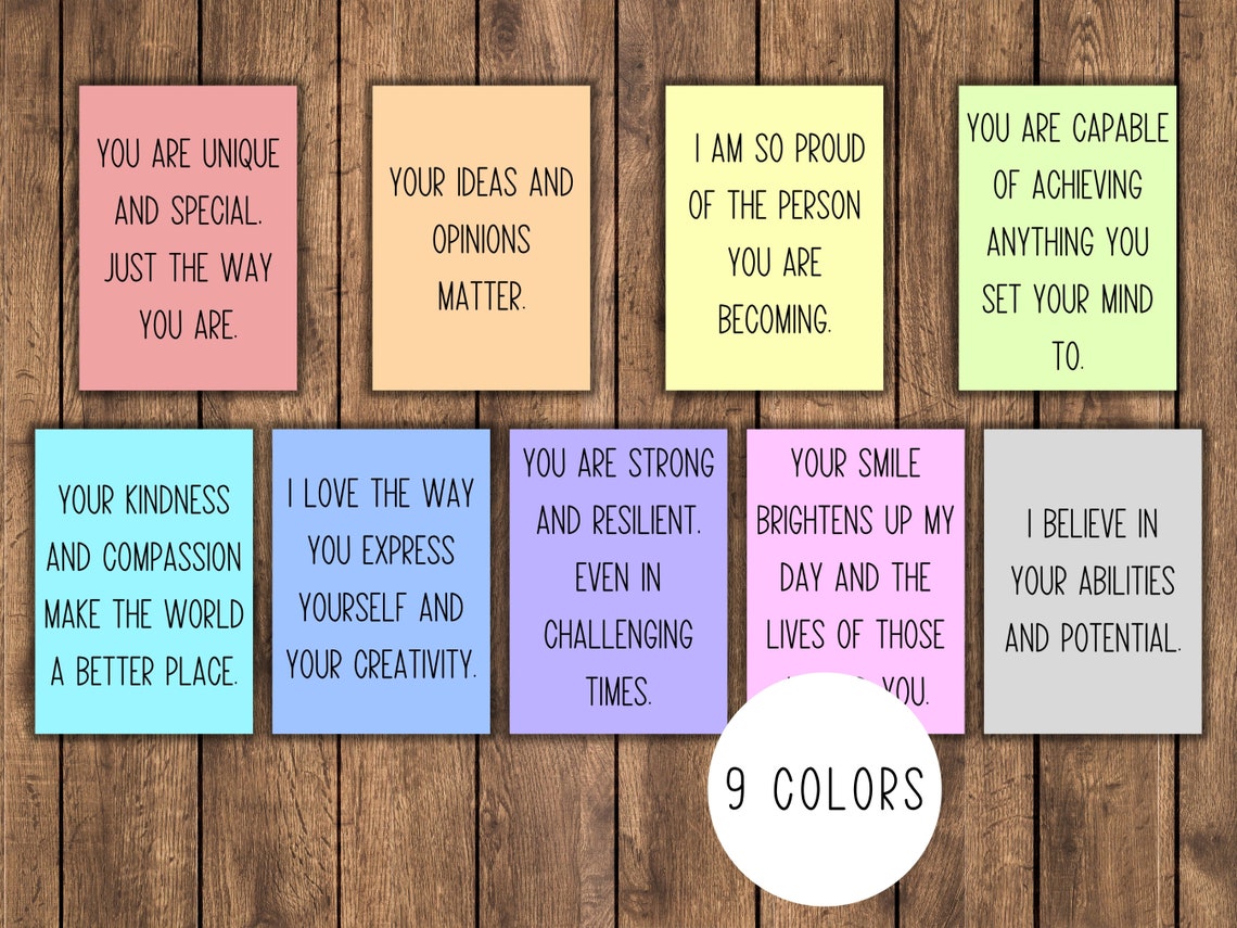 Affirmation Cards for Teenagers, Positive Quote Cards, Teen Self Esteem ...