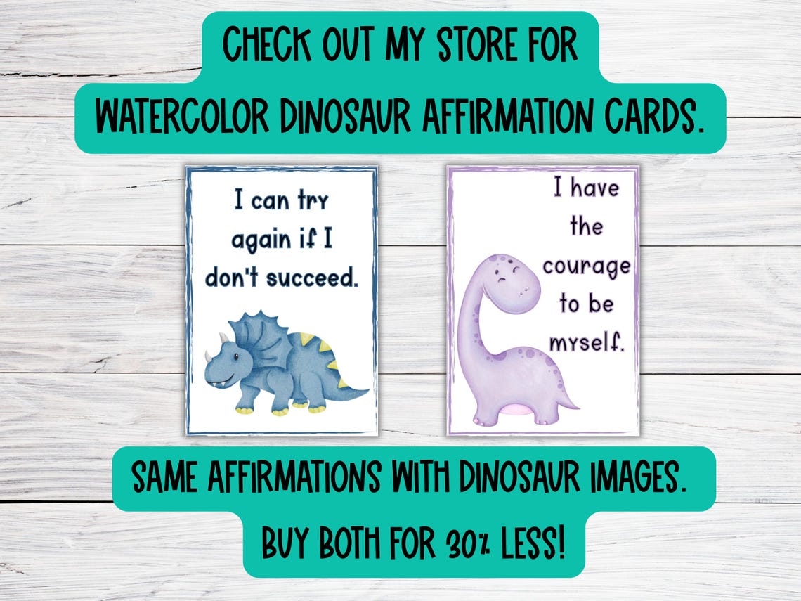 Dinosaur Affirmation Coloring Pages: Positive Quotes for Kids (digital ...