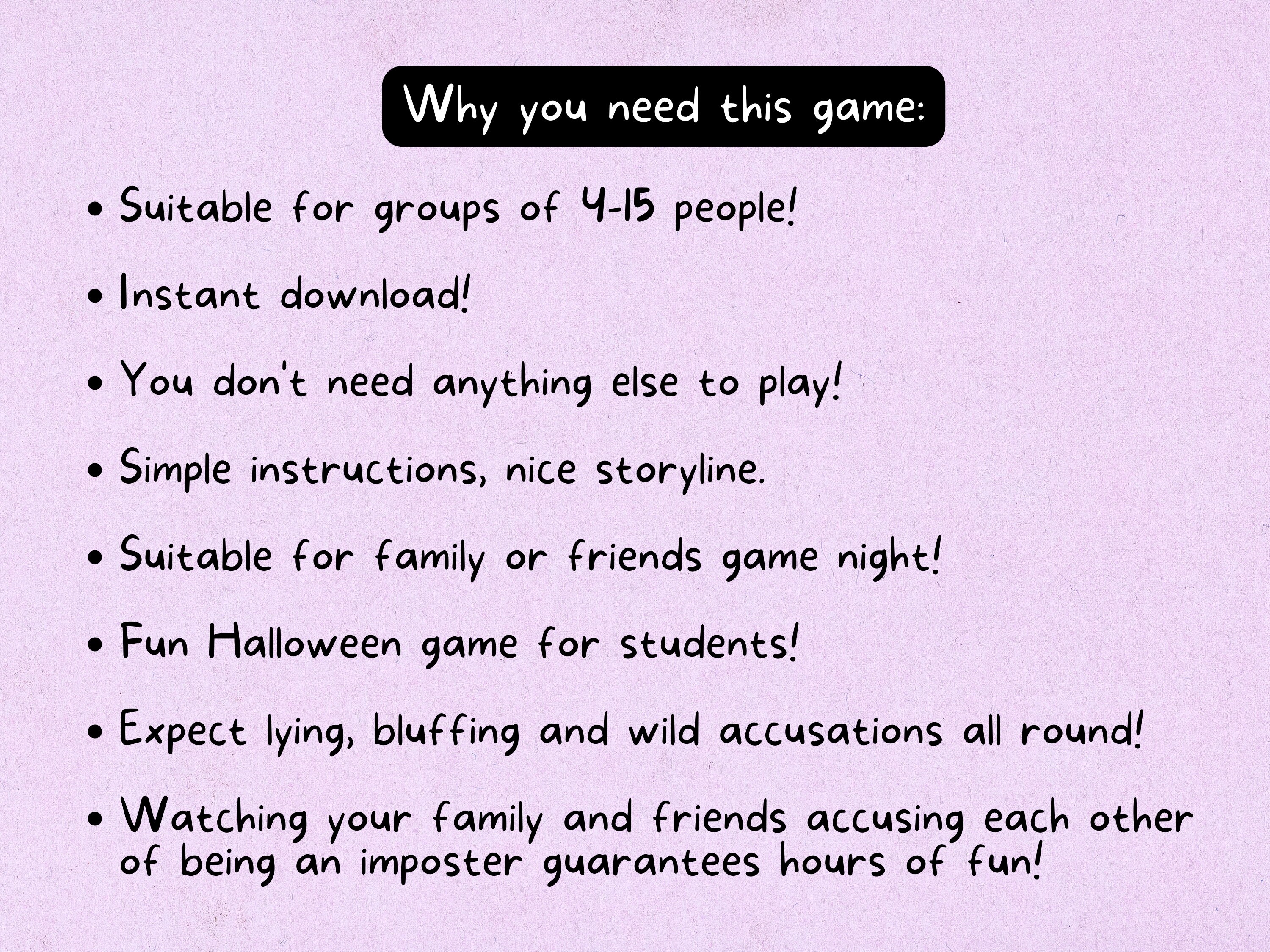 Among Us Real Life Halloween Game Printable Among Us Fun - Etsy