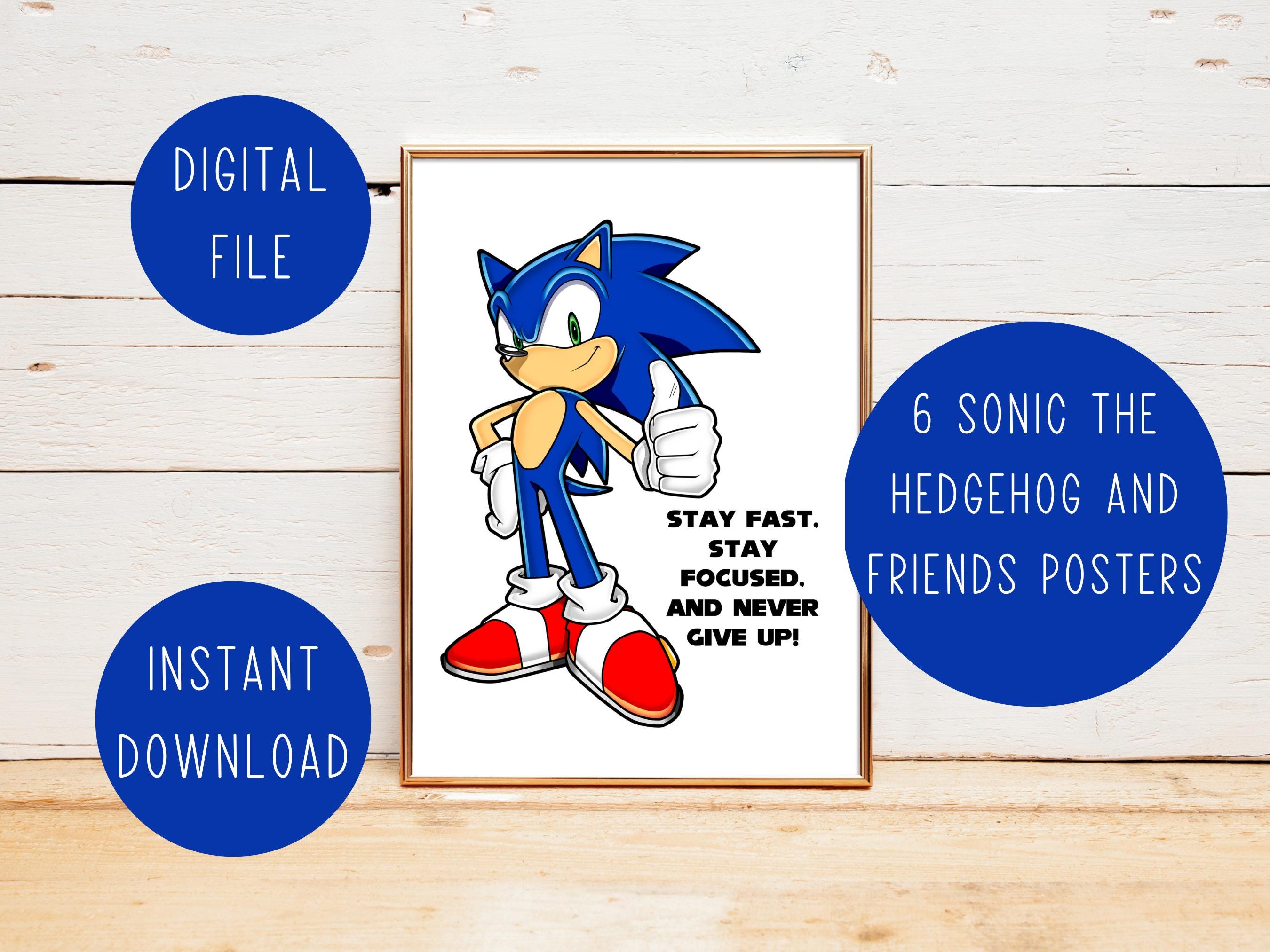 Sonic the Hedgehog Posters / Sonic and Friends Printable Art / Sonic ...